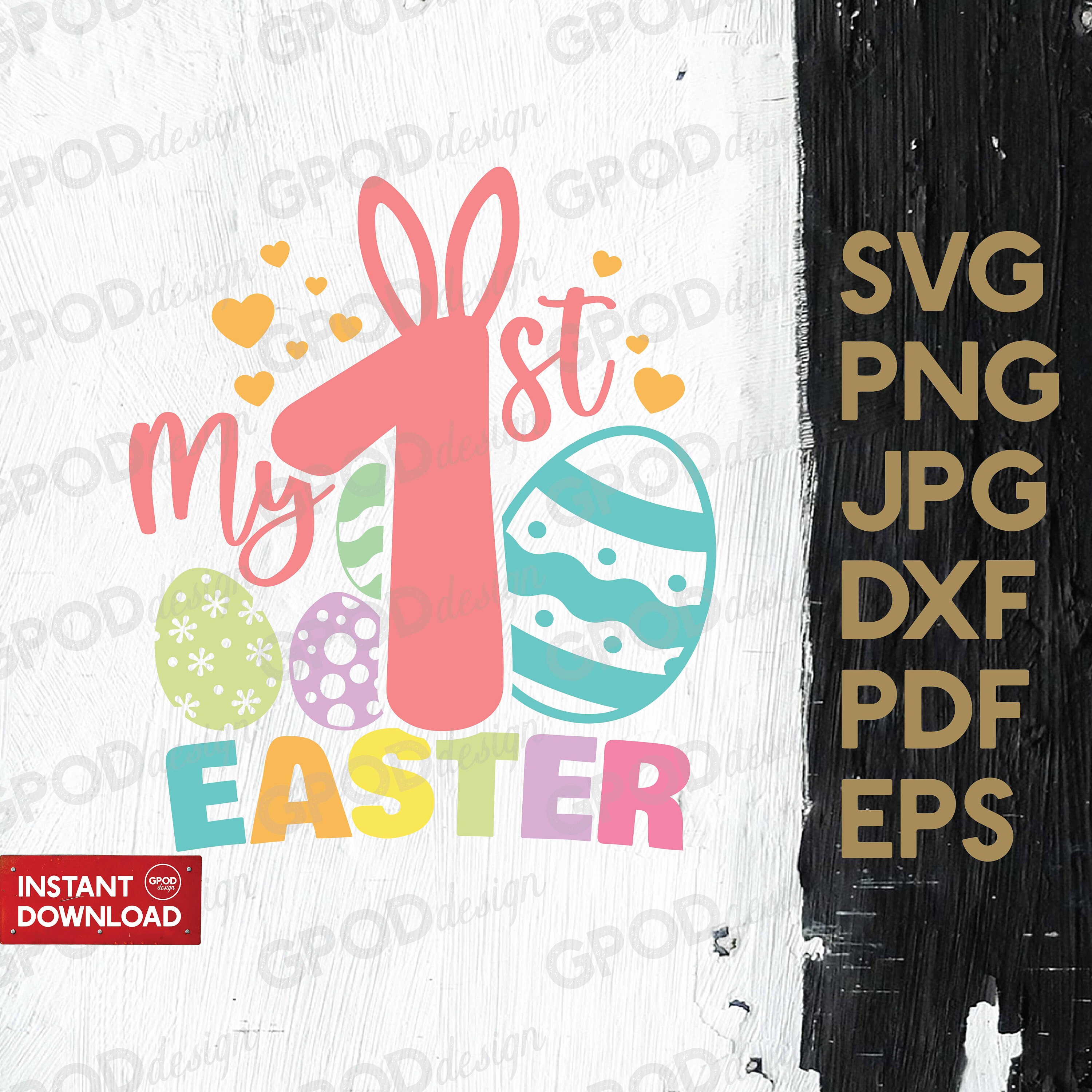 My 1st Easter SVG Easter Eggs Svg Clipart for Cricut Easter - Etsy