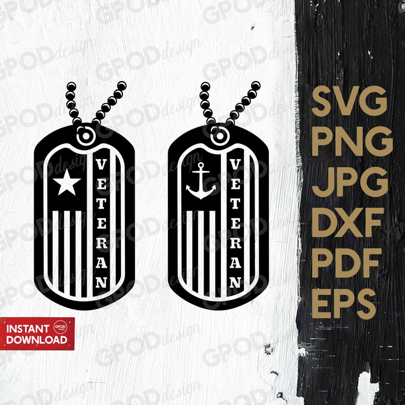 Military Veteran Dog Tag SVG, Veteran Dog Tag Svg, Clipart for Cricut ...