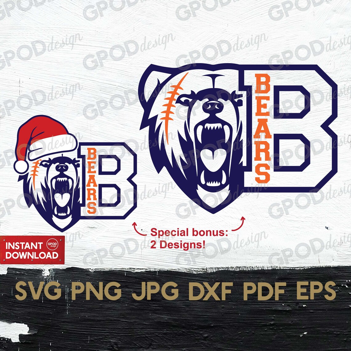 Bears Football SVG, Football Mom Clipart for Cricut, Bears Pride ...