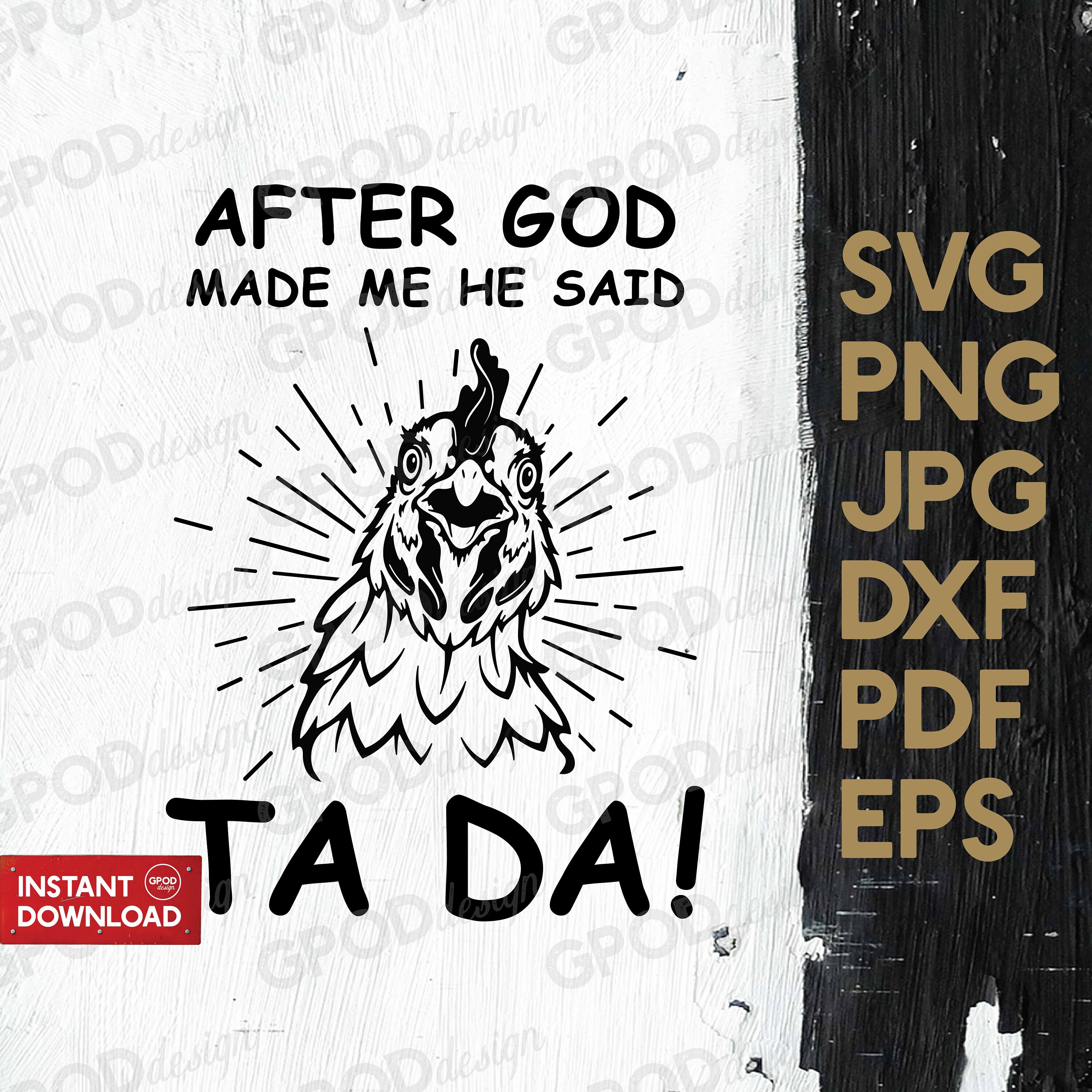 Chicken Tada SVG Funny Rooster Svg Clipart for Cricut After - Etsy ...