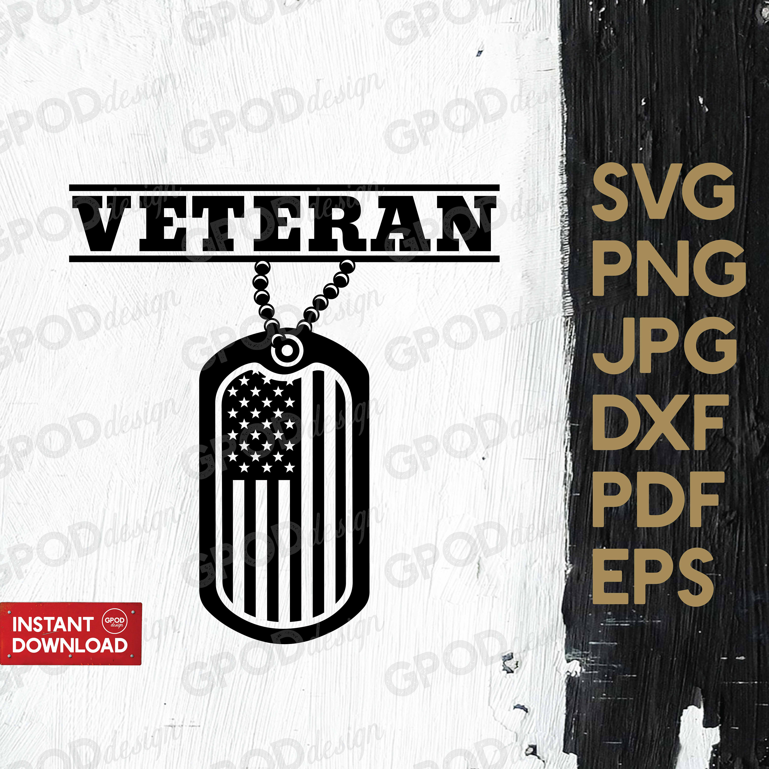 Veteran Dog Tag SVG, Dog Tag Flag Svg, Clipart for Cricut/silhouette ...