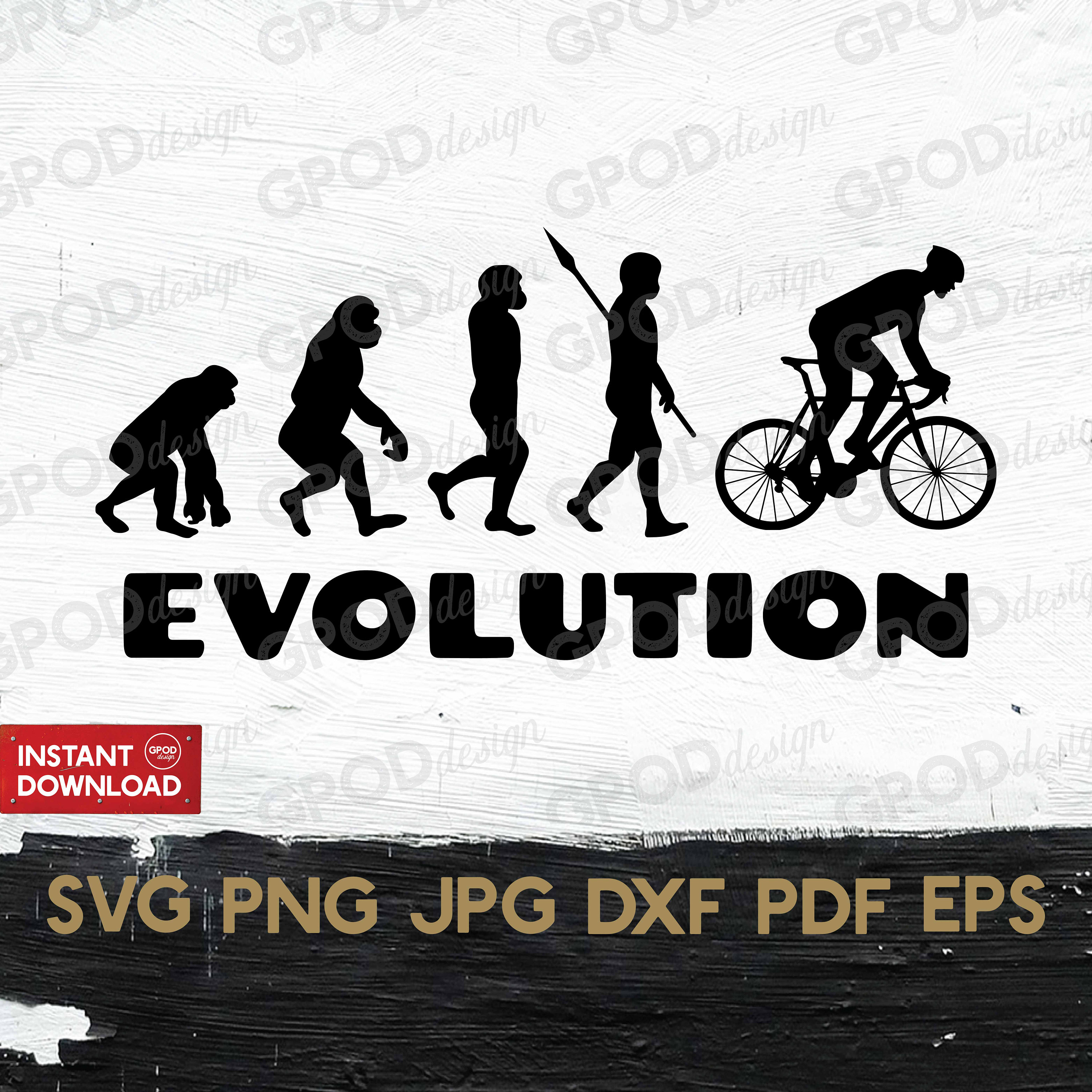 Cyclist Evolution SVG Cycling Lover Svg Clipart for - Etsy