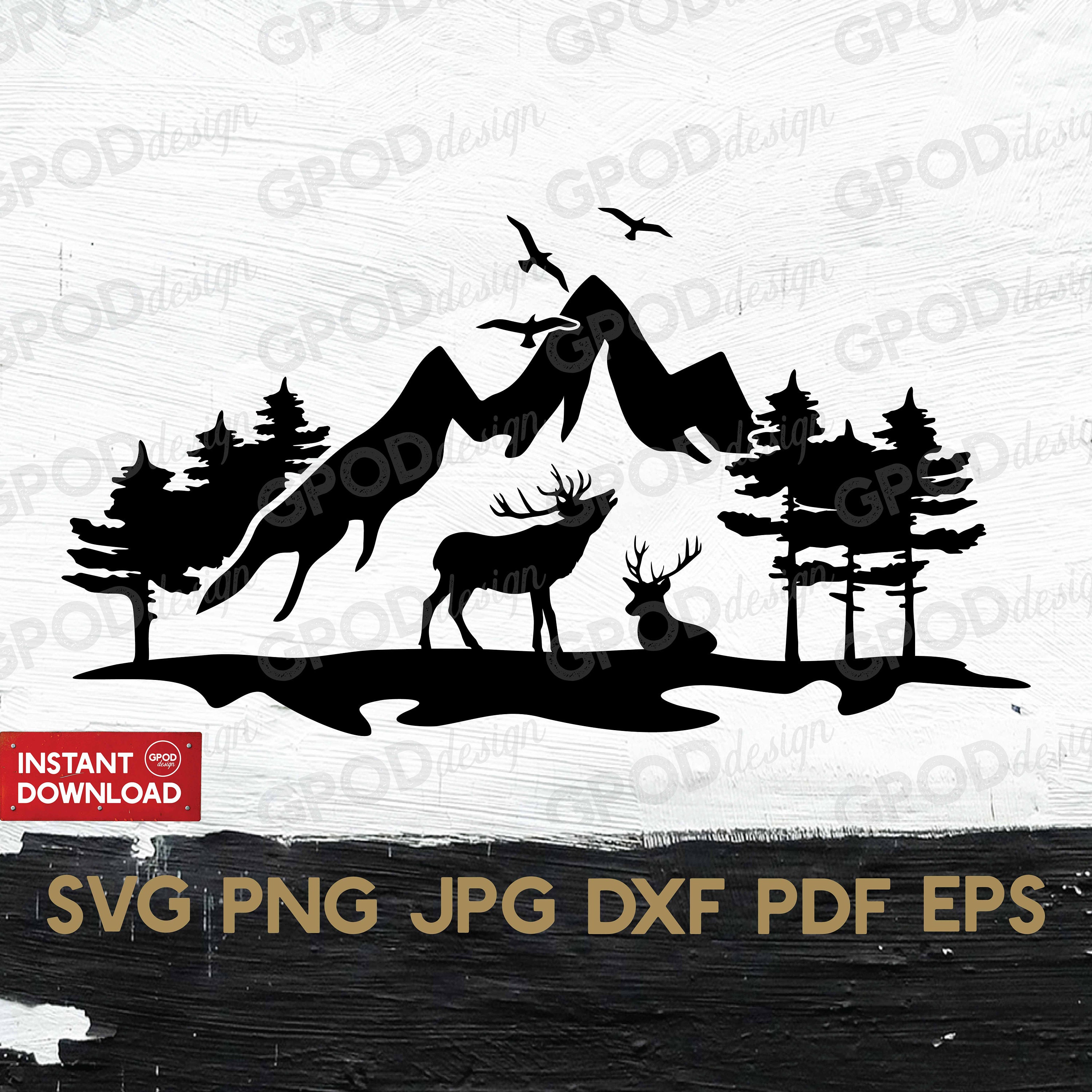 Hirsch Jagd SVG, Hirsch Jäger svg, Clipart für Cricut, Jagd Saison svg ...