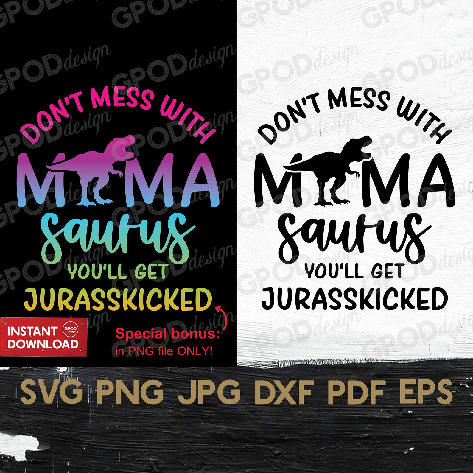 Don't Mess With Mamasaurus SVG Jurasskicked Svg Clipart - Etsy