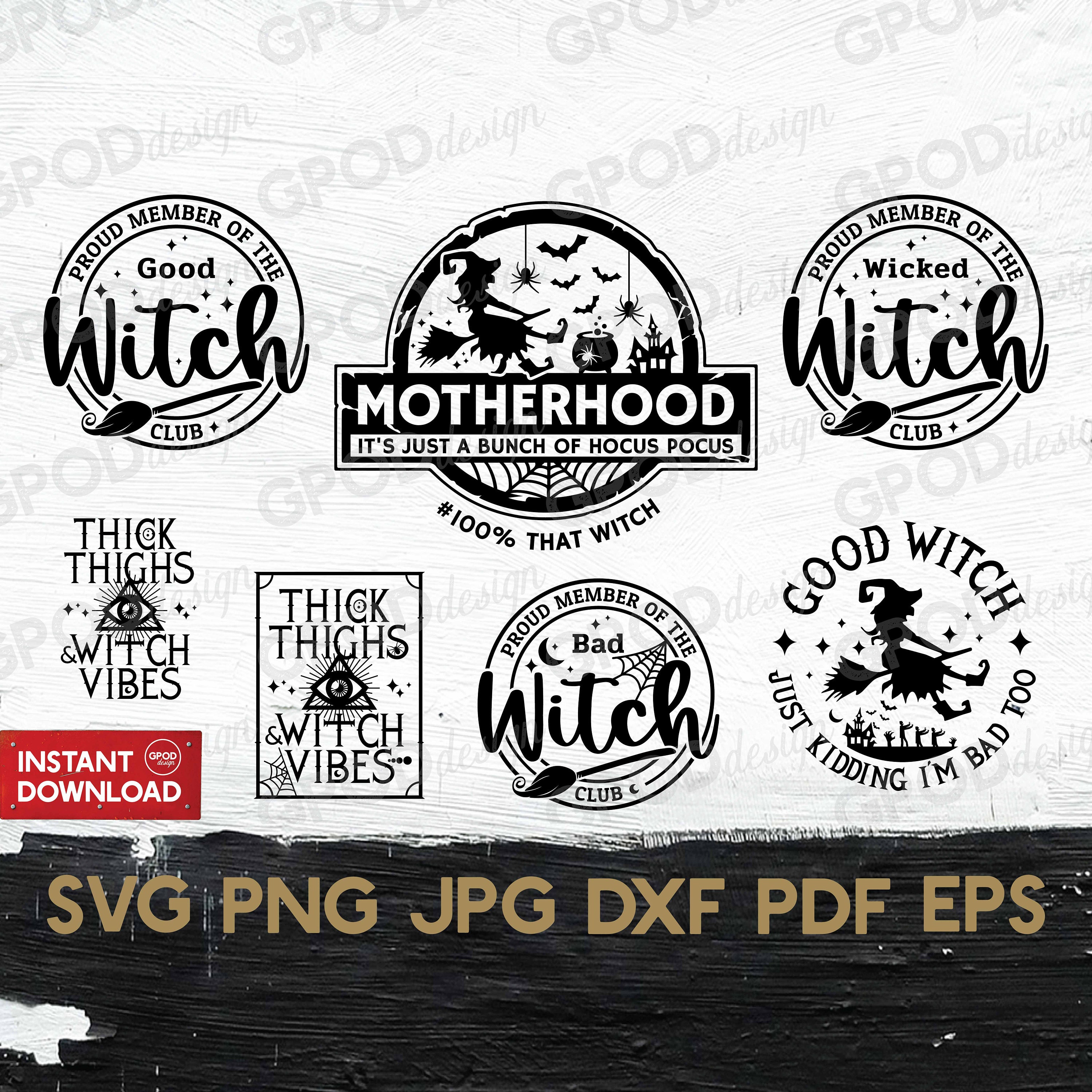 Witch Bundle SVG Proud Witch Club Svg Clipart for Cricut - Etsy