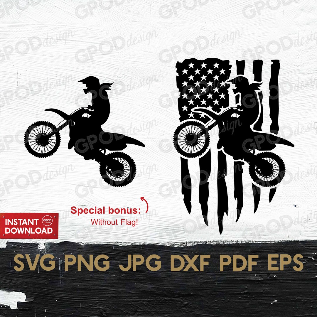 Motocross Mom Flag SVG, Dirtbike Svg, Clipart for Cricut/silhouette ...