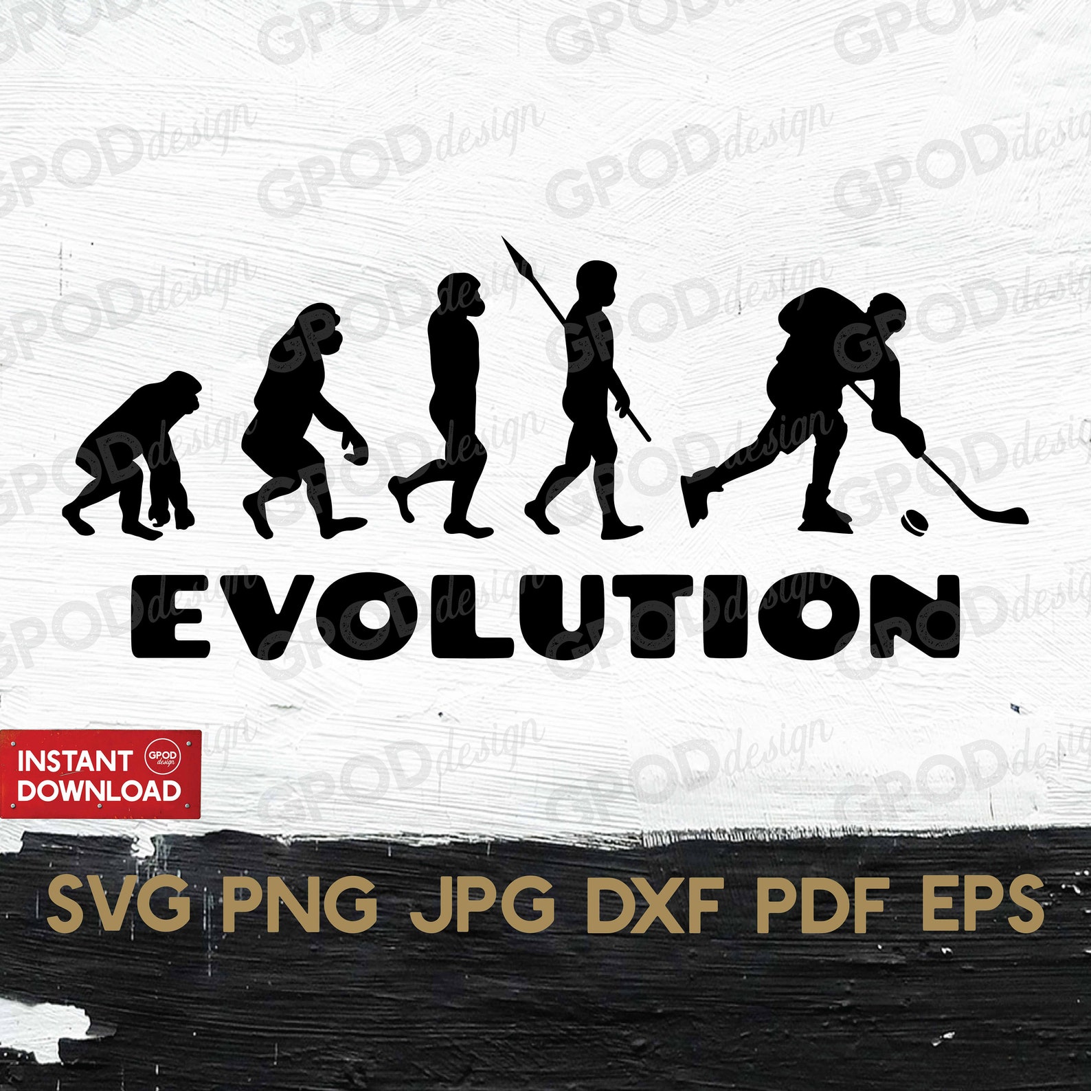 Ice Hockey Evolution SVG Human Evolution Svg Clipart for - Etsy