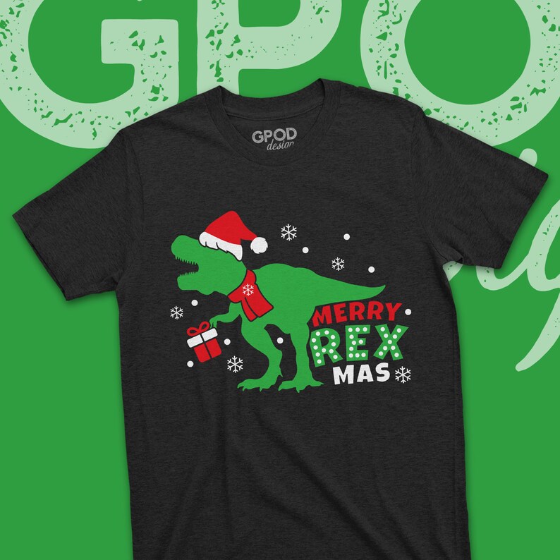 Merry Rex Mas SVG Christmas Dinosaur Svg Clipart for Cricut - Etsy