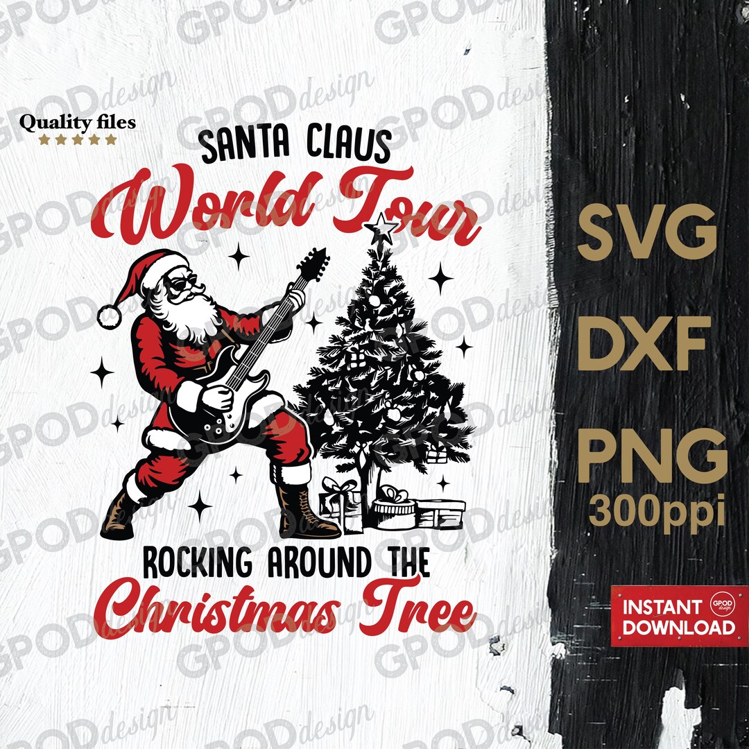 Santa Claus World Tour SVG, Clipart for Cricut, Retro Santa Christmas ...