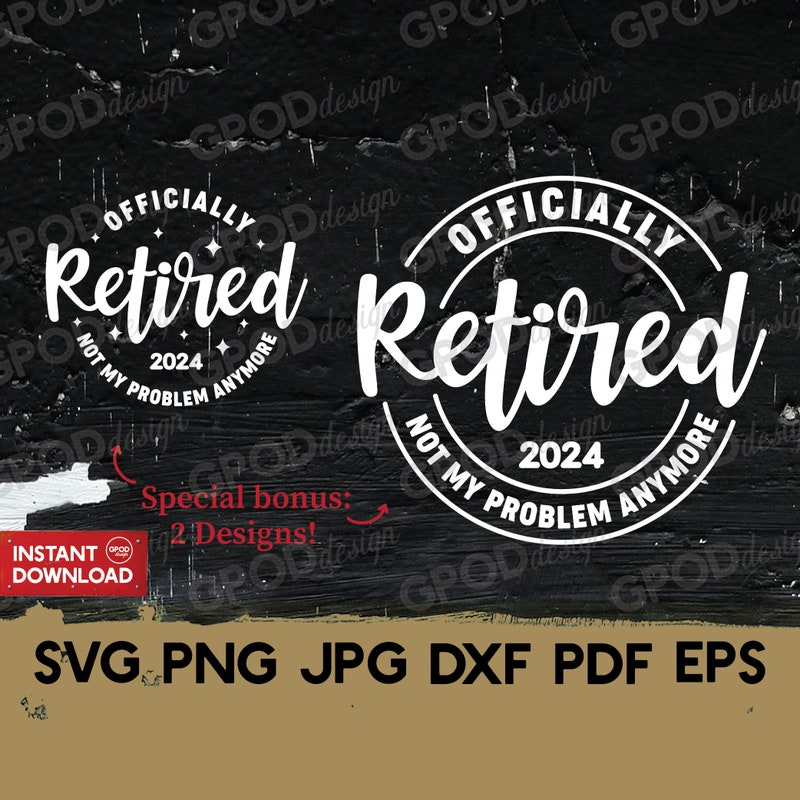 Retired Svg - Etsy