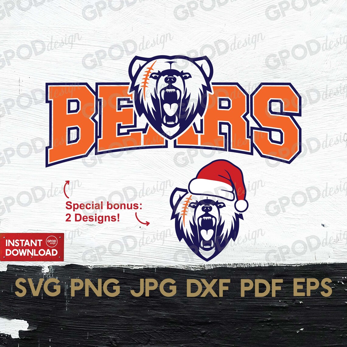Bears Pride Football SVG, Football Mom Clipart for Cricut, Bears ...
