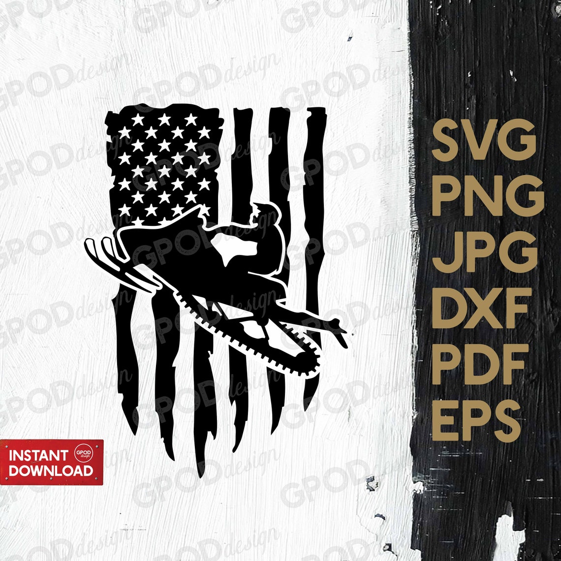 Snowmobile Man Flag SVG Snowmobile Svg Clipart for - Etsy
