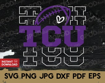 TCU Texas SVG DXF - Etsy