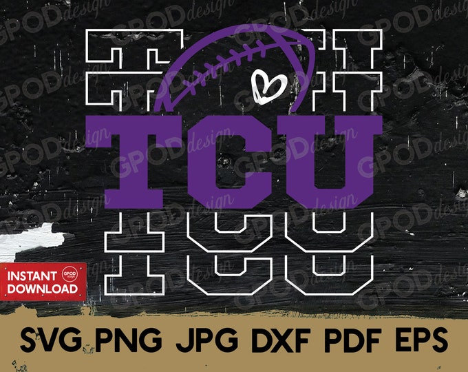 TCU Texas SVG DXF - Etsy
