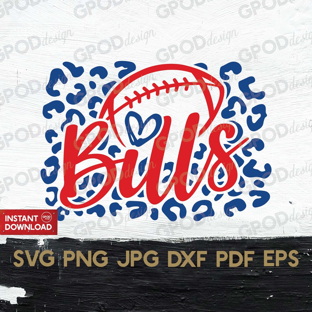 Bills Leopard SVG, Bills Football Svg, Clipart for Cricut, Loves ...