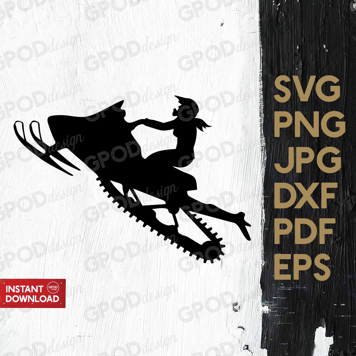 Woman on Snowmobile svg Female Snowmobile svg Clipart For | Etsy