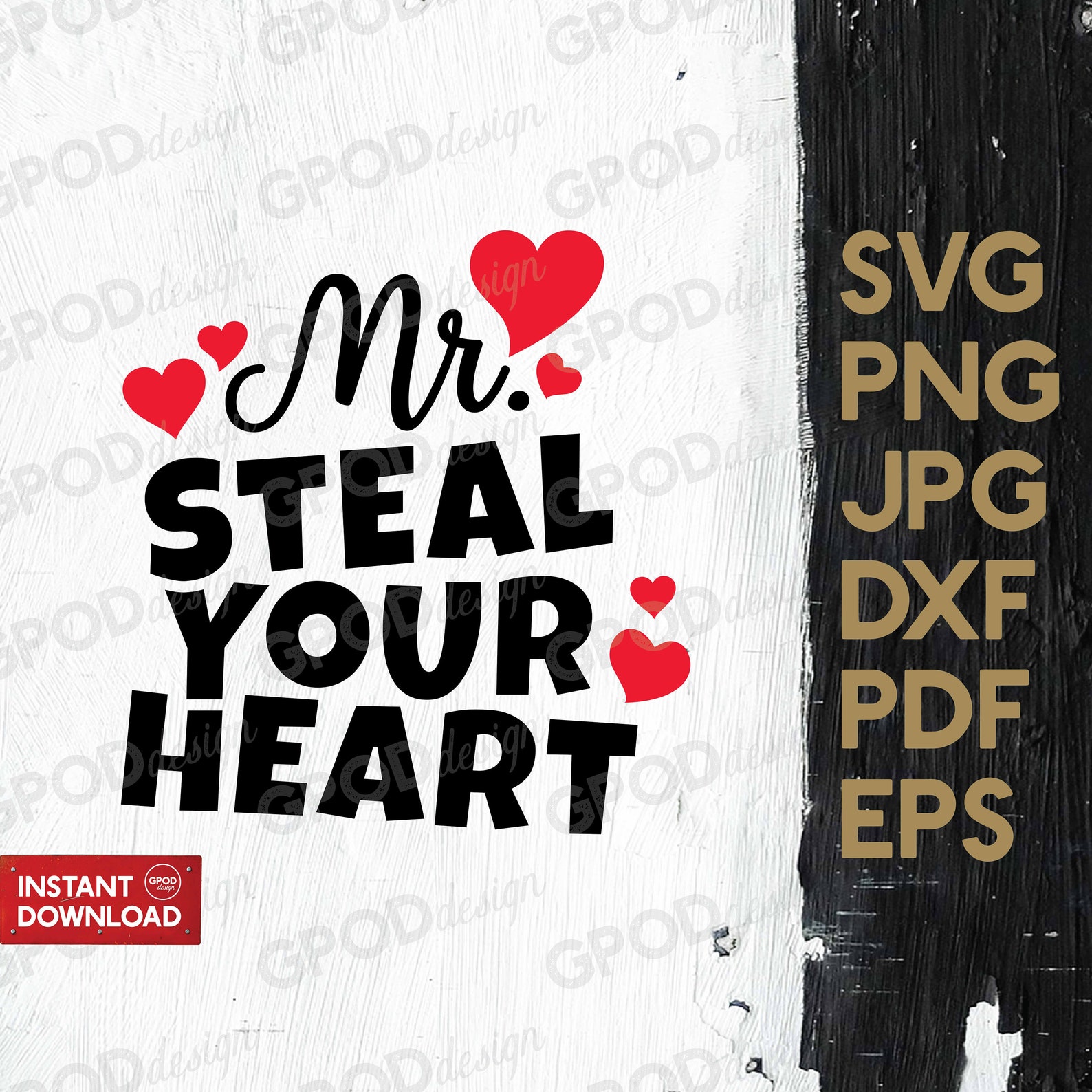Mr Steal Your Heart Svg Valentine Quote Svg Clipart For Etsy