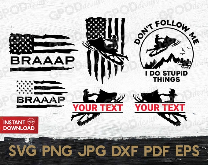 Snowmobile Flag Bundle SVG Snowmobile Split Monogram Svg - Etsy