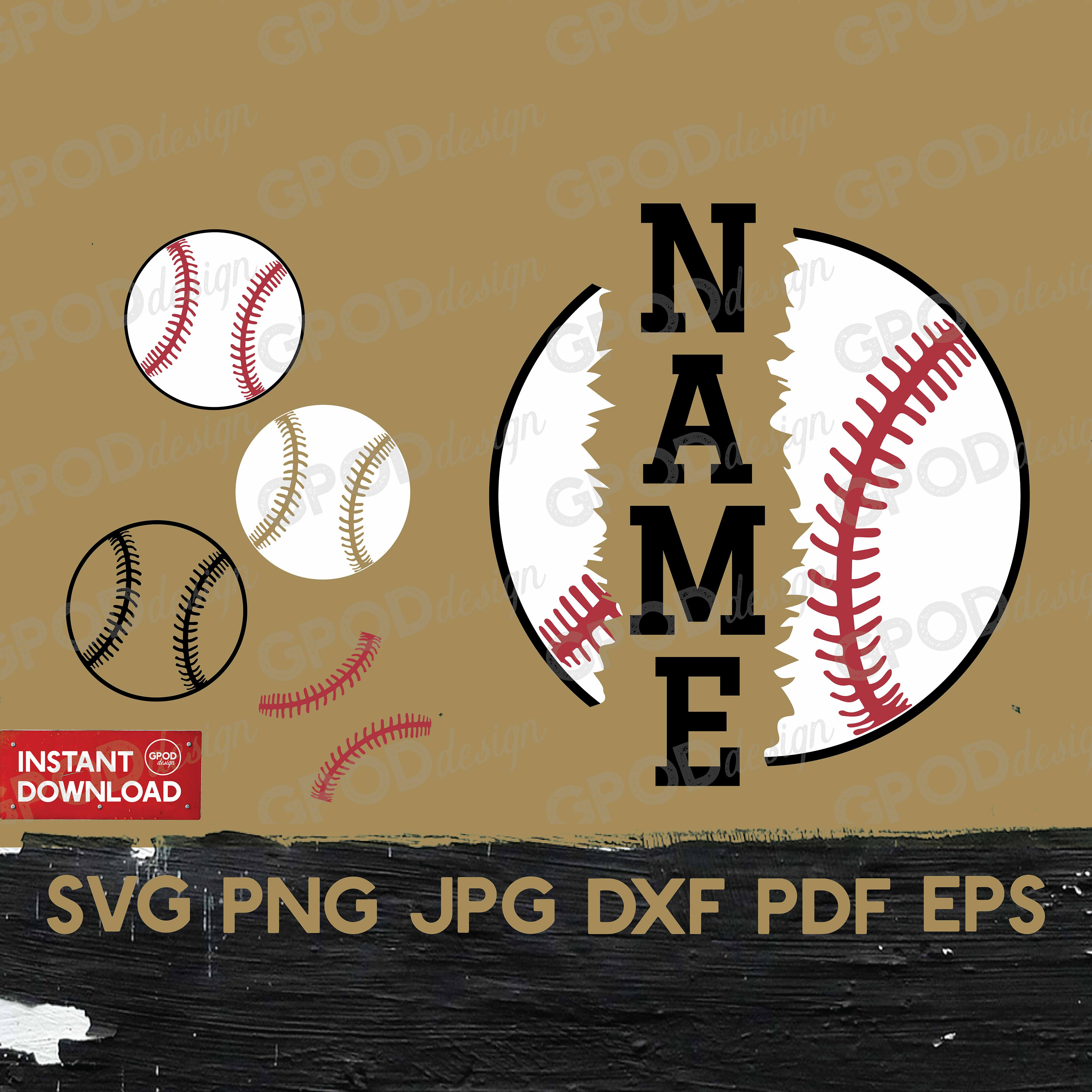 Baseball Name SVG Softball Baseball Svg Clipart for Cricut - Etsy