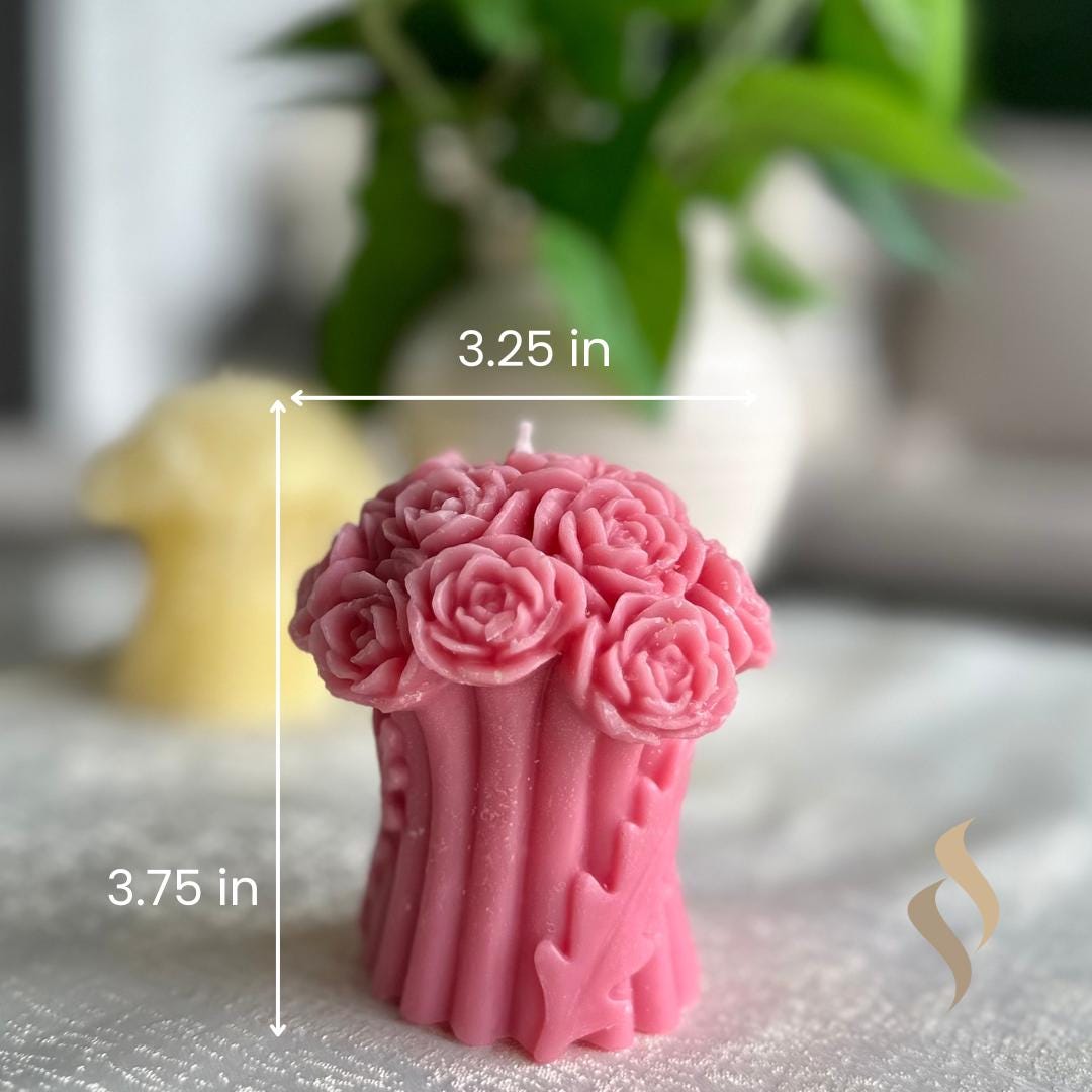 Rose Bouquet 100% Natural Wax Candle | Non-toxic | Phthalate-free | Eco ...