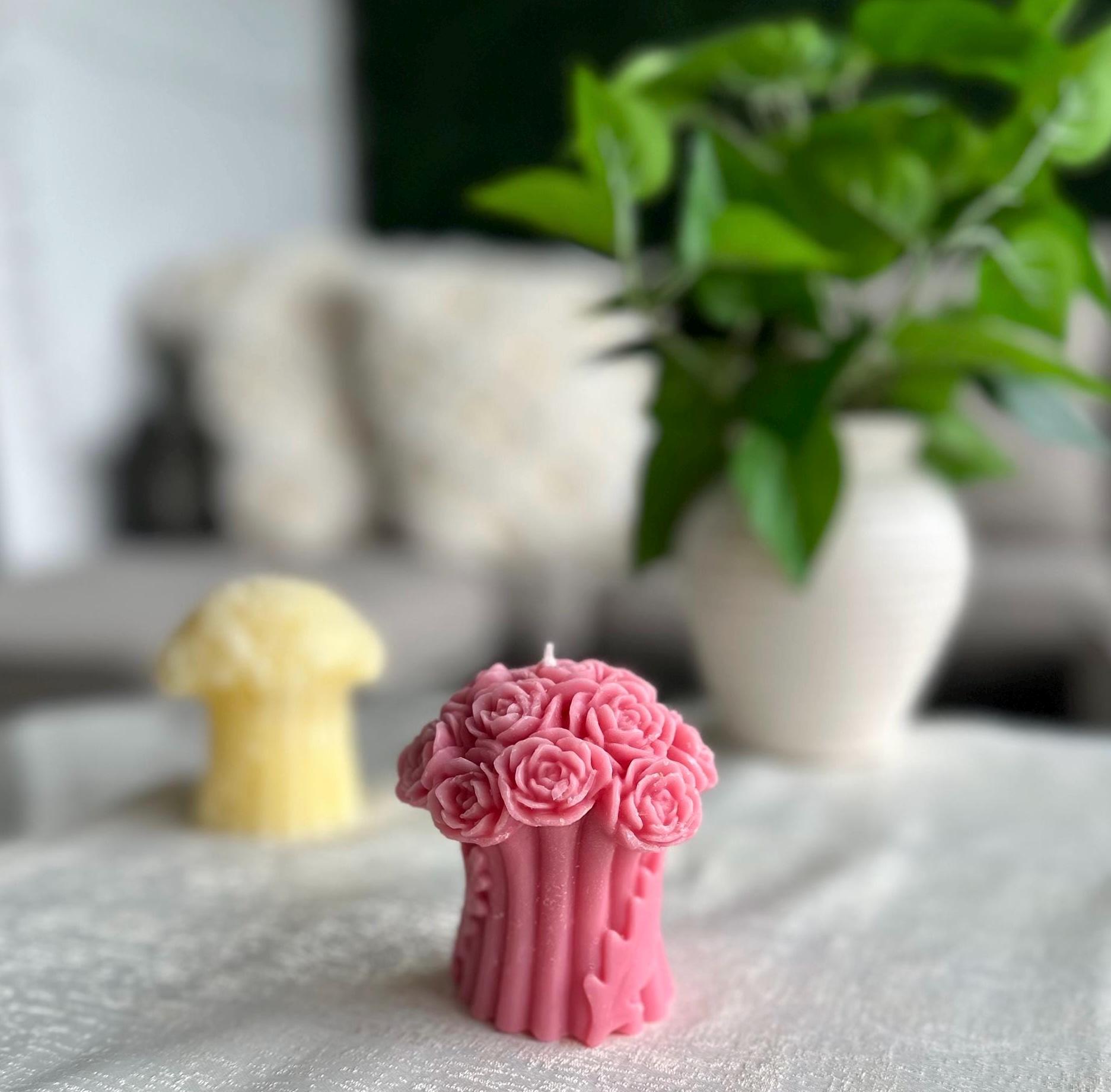Rose Bouquet 100% Natural Wax Candle | Non-toxic | Phthalate-free | Eco ...