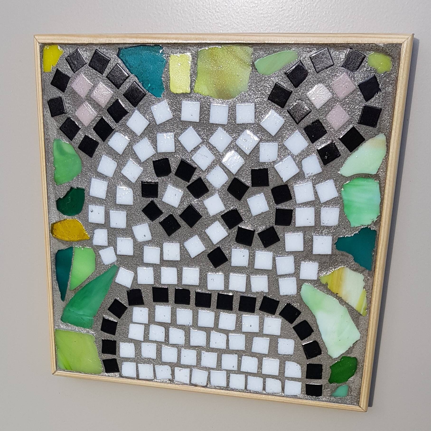 Mosaic Art Panda Bear Homemade Glass mosaic tiles/pieces | Etsy