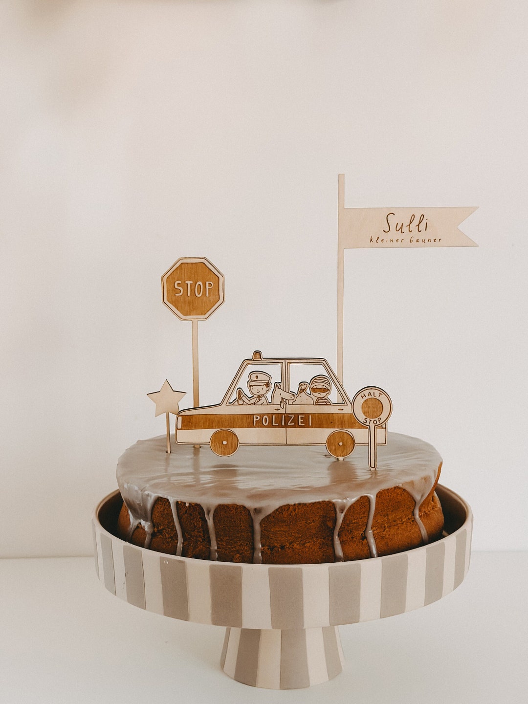 Police Cake Topper Little Crook Star Children's Birthday Cake ...