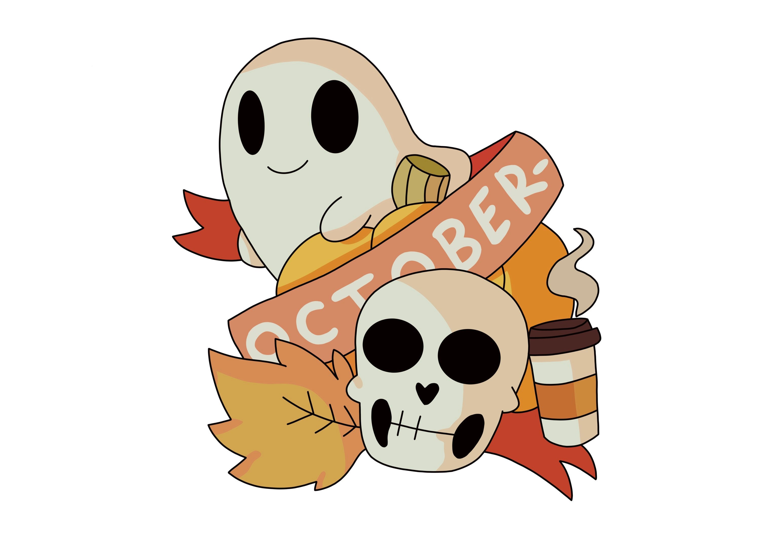 October Ghosts Art Print | Etsy