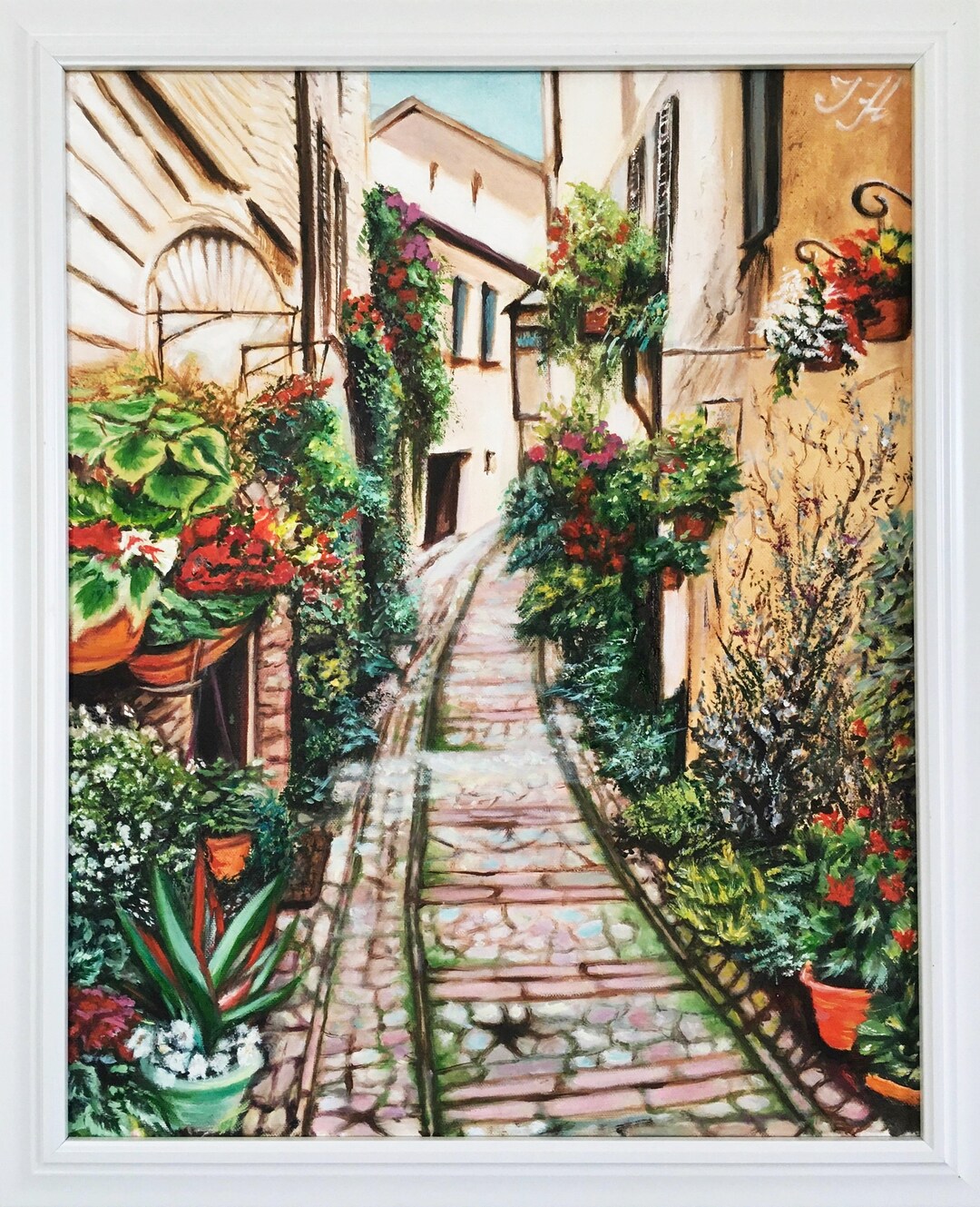 Italian Village Oil Painting on Canvas Painting of Italy Landscape on ...
