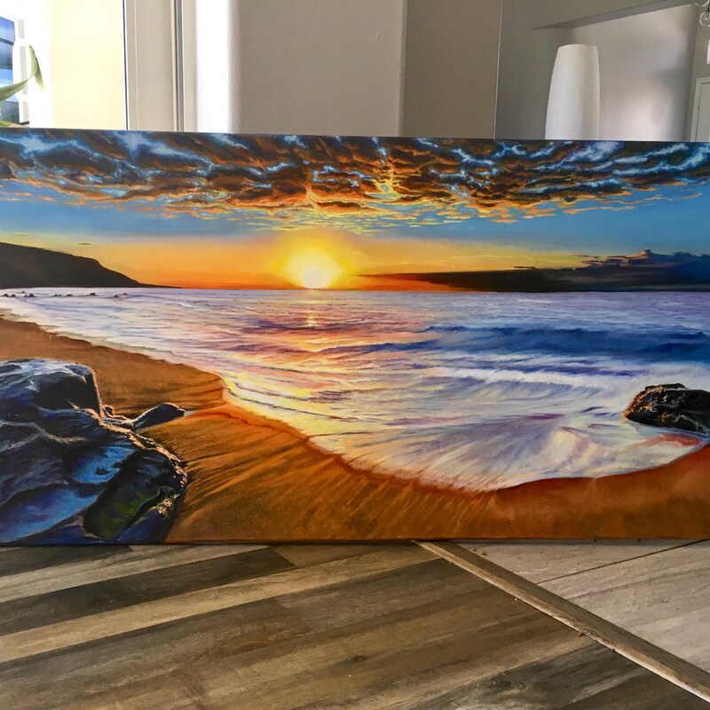 Sunset Oil Painting - Etsy