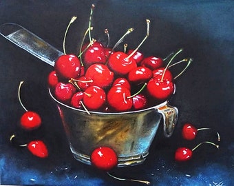 Cherry Still Life - Etsy