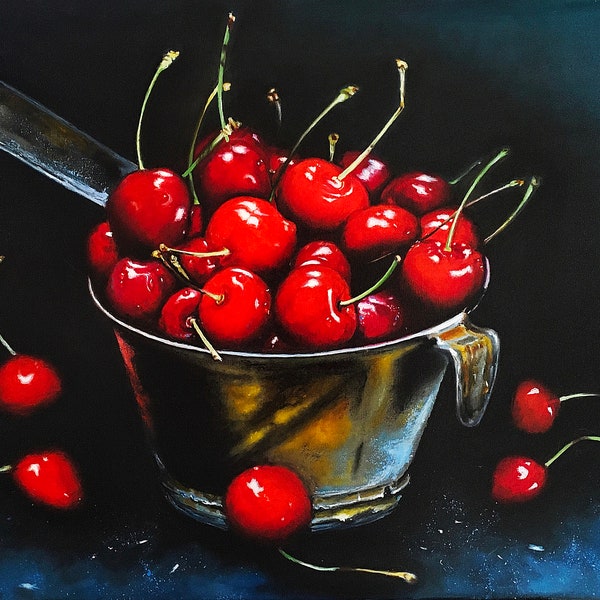 Cherry Still Life - Etsy