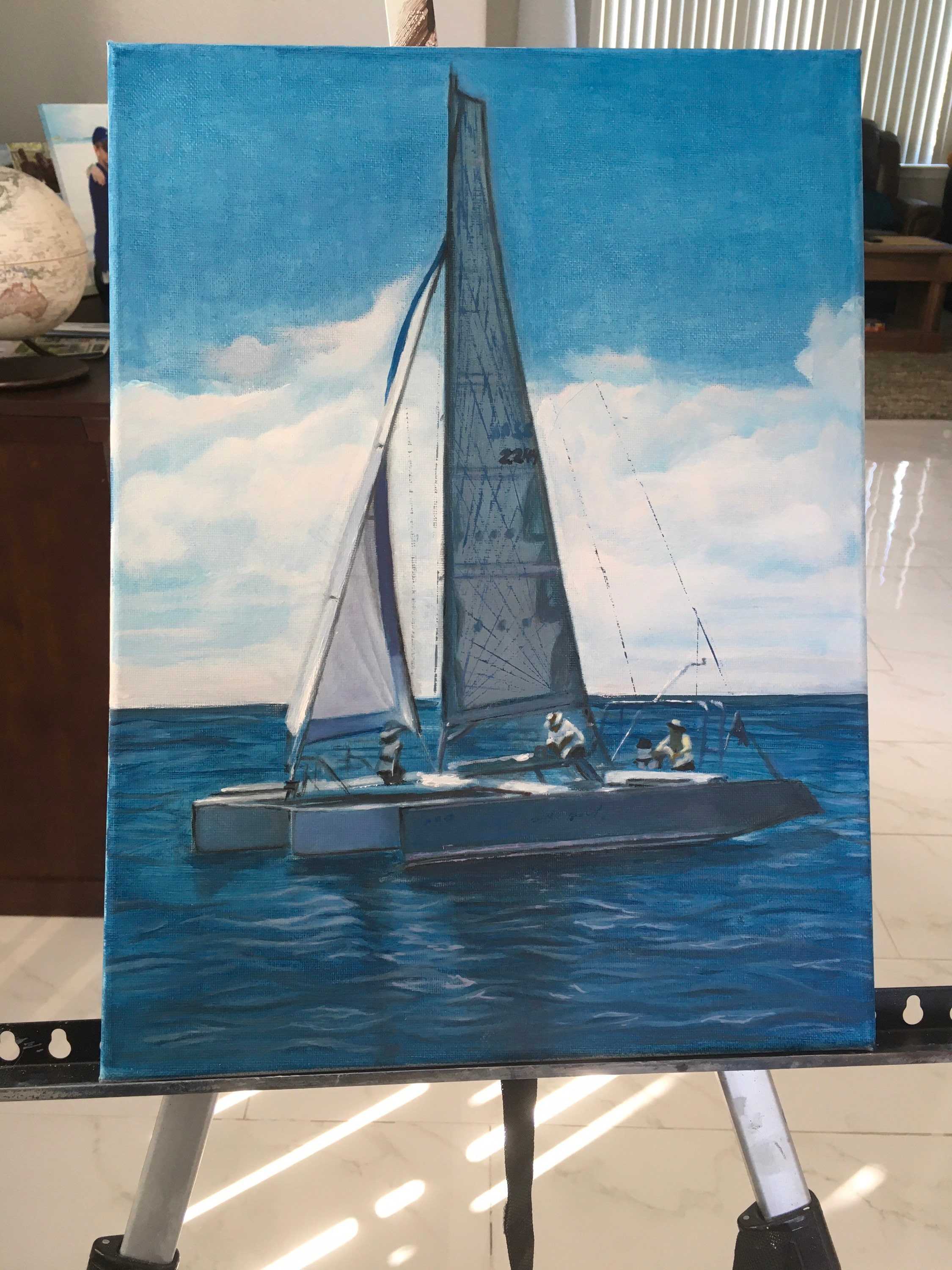 Custom Boat Handmade Oil Painting on Canvas Your Boat | Etsy