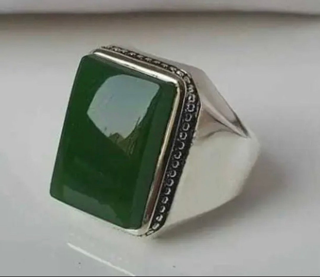 Natural Aqeeq Rings Yemeni Sabz Aqeeq Handmade Agate Ring - Etsy Australia