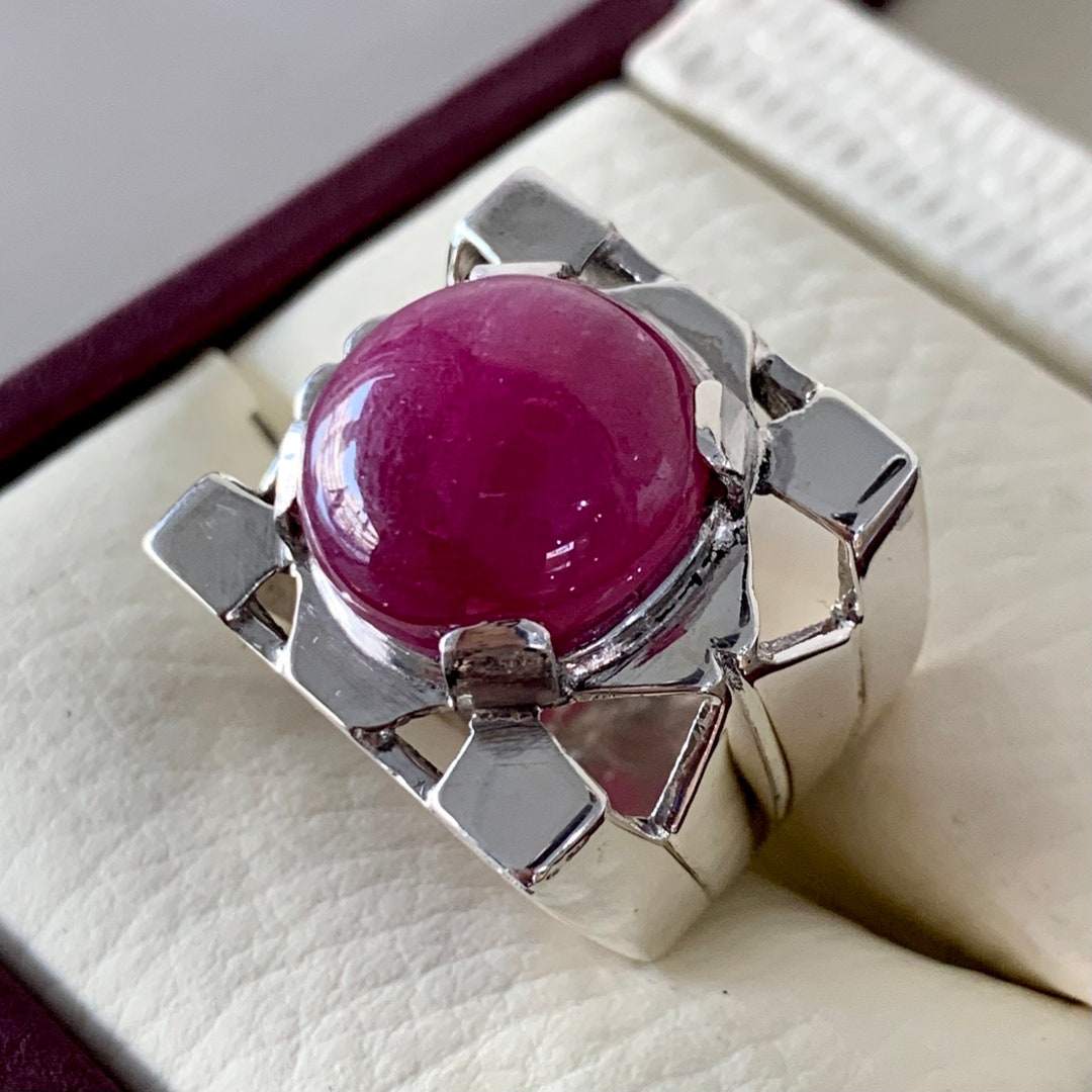 Mens Ruby Rings Yaqoot Rings Handmade Natural Ruby Sterling - Etsy Australia
