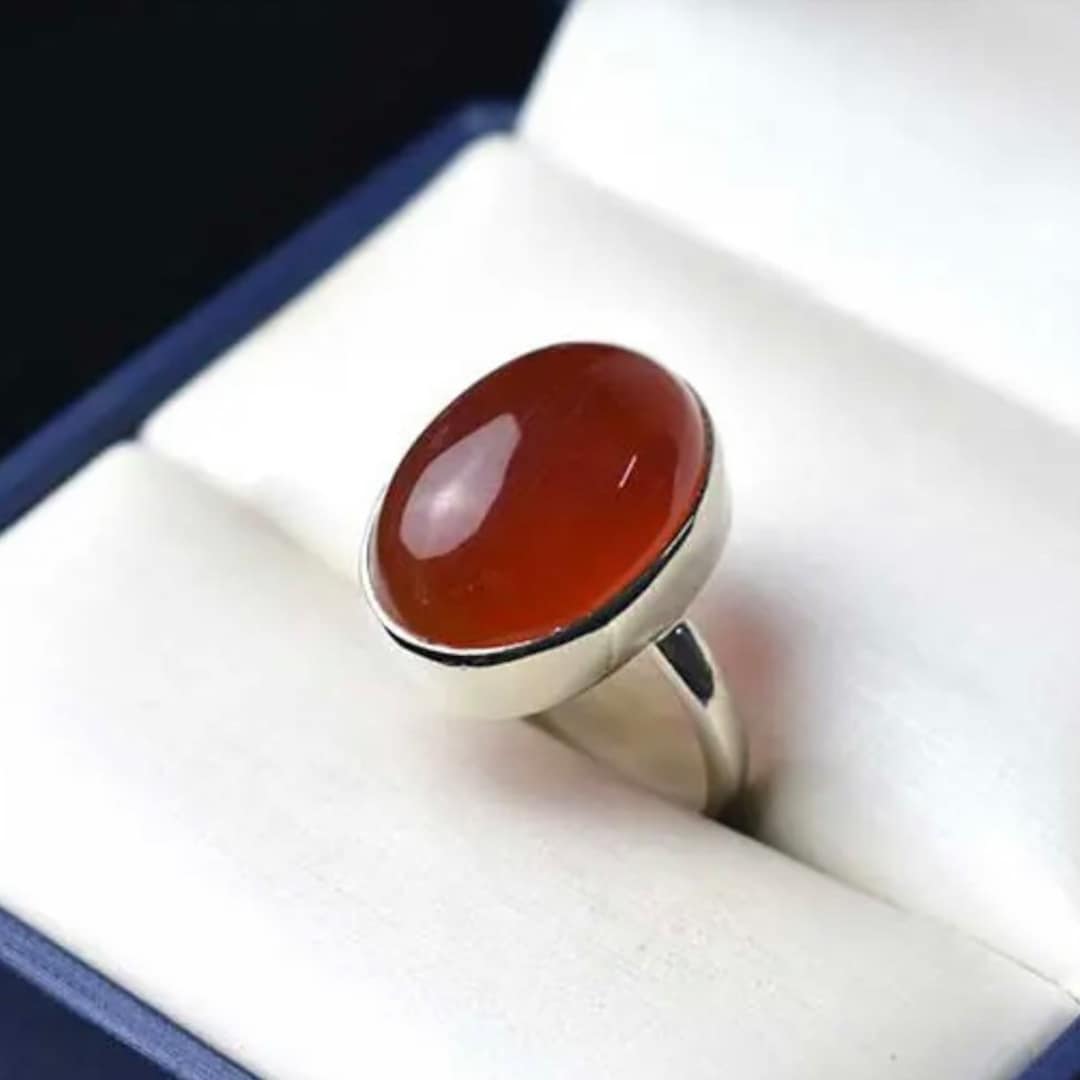 Women Aqeeq Ring, Yemeni Aqeeq Rings Handmade Sterling Silver 925 Akik ...