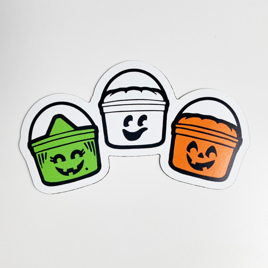 Boo Bucket Magnet, White Background, Halloween Bucket, Retro, 90s - Etsy