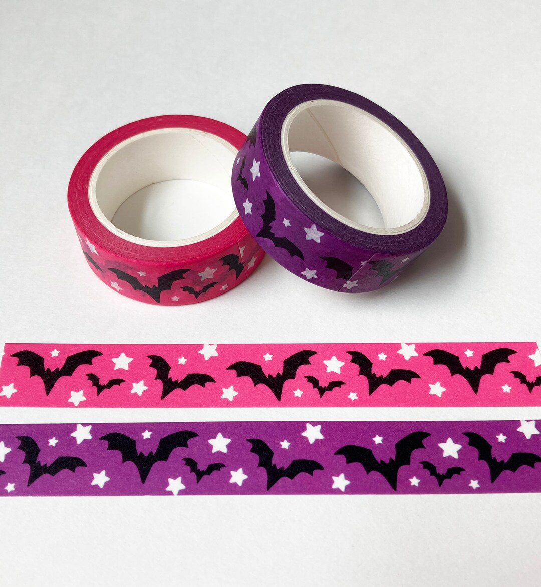 Bat Washi Tape, Purple, Pink, Bujo, Halloween - Etsy