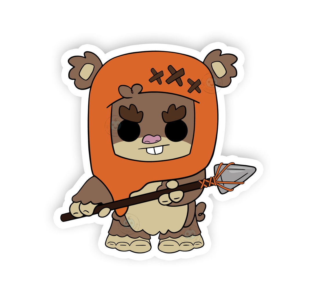 Wicket the Ewok Decal, Sticker, Starwars, the Moon of Endor - Etsy