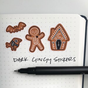 Dark Gingy Stickers, Goth, Schitt's Creek, David Rose, Gingerbread Man ...