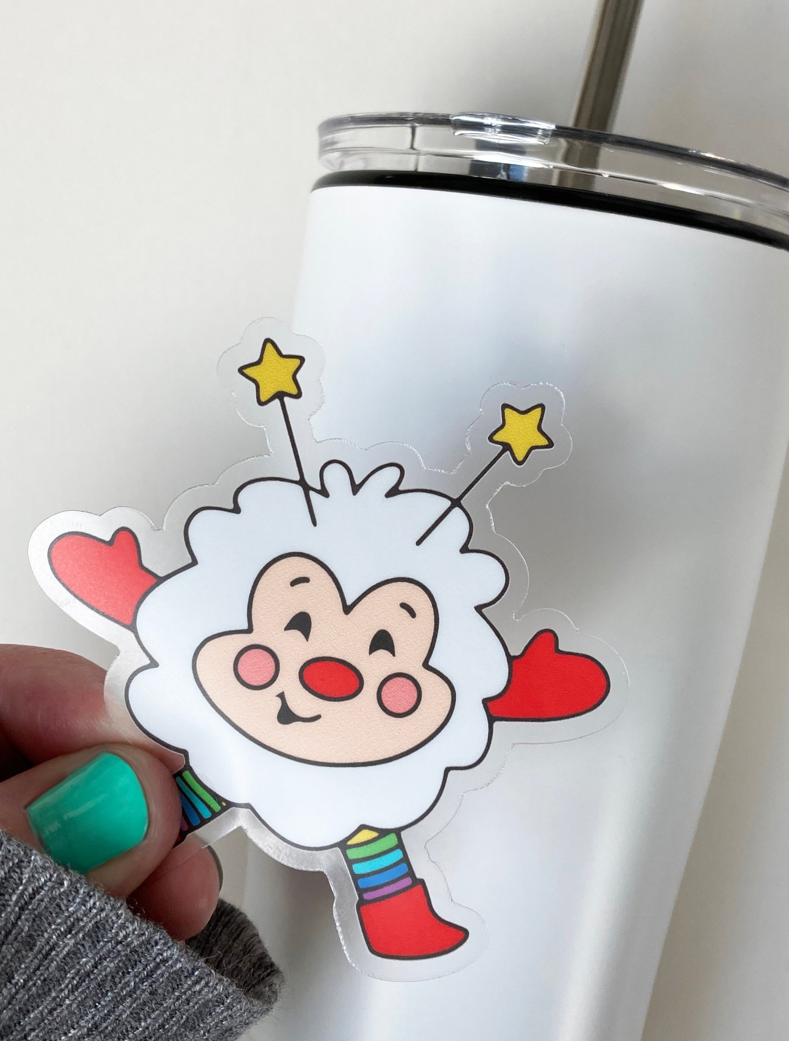 White/rainbow Sprite Vinyl Decal, Rainbow Brite, Colors, Transparent ...