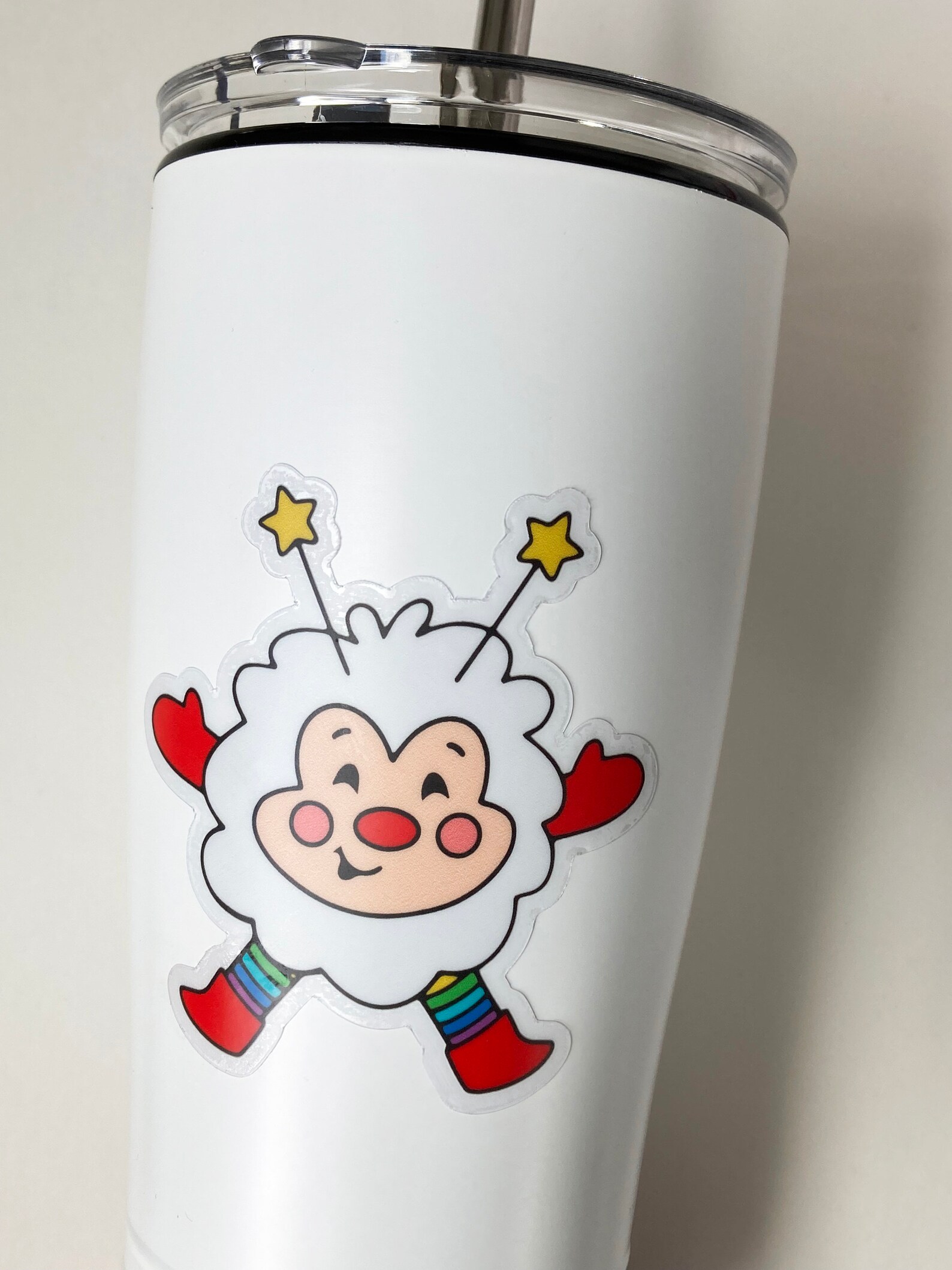 White/rainbow Sprite Vinyl Decal, Rainbow Brite, Colors, Transparent ...