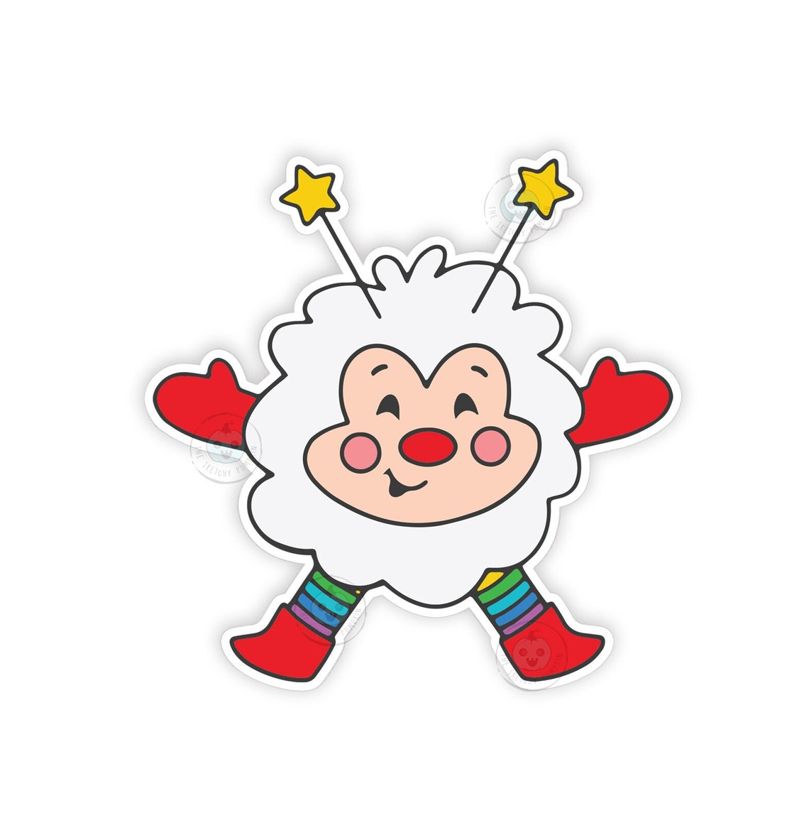 White/rainbow Sprite Vinyl Decal Rainbow Brite Colors | Etsy