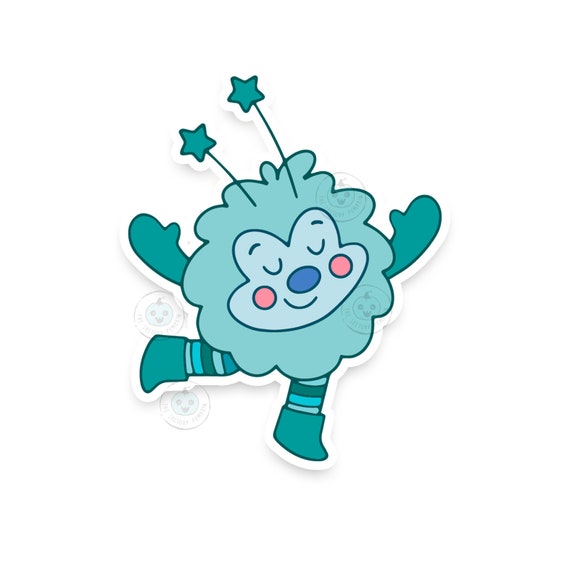 Aqua Sprite Vinyl Decal Transparent OR White Backing - Etsy