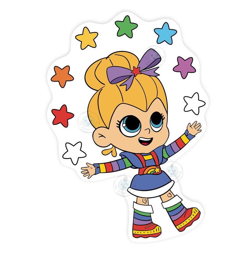 Rainbow Brite Stars, Vinyl Decal, Transparent Backing - Etsy