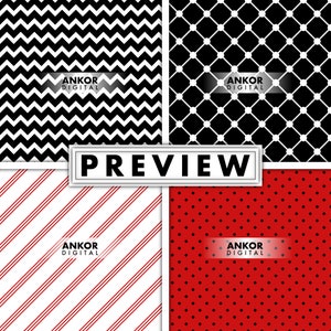 Printable Digital Paper, Seamless Pattern Geometric Chevron Polka Dots ...