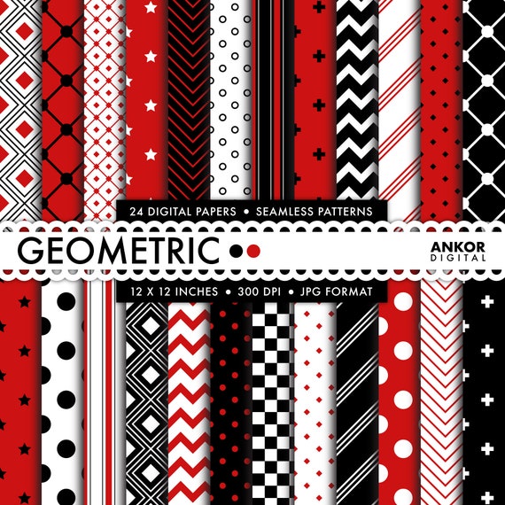 Printable Digital Paper Seamless Pattern Geometric Chevron | Etsy