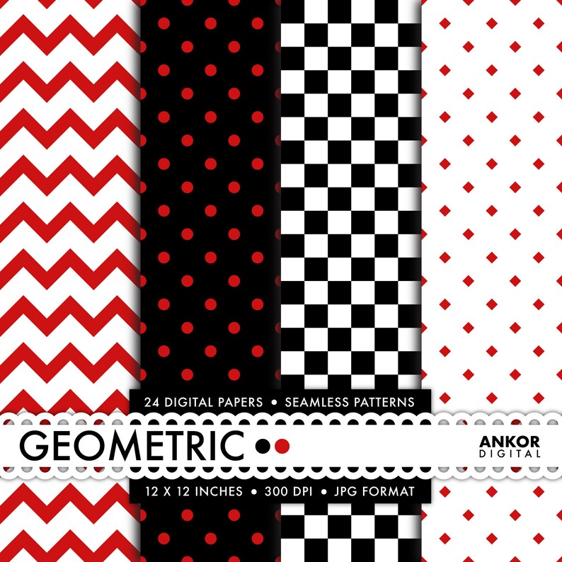 Printable Digital Paper Seamless Pattern Geometric Chevron | Etsy