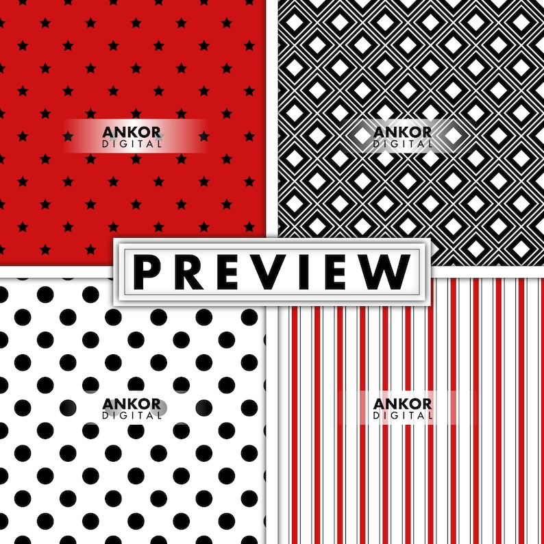 Printable Digital Paper, Seamless Pattern Geometric Chevron Polka Dots ...