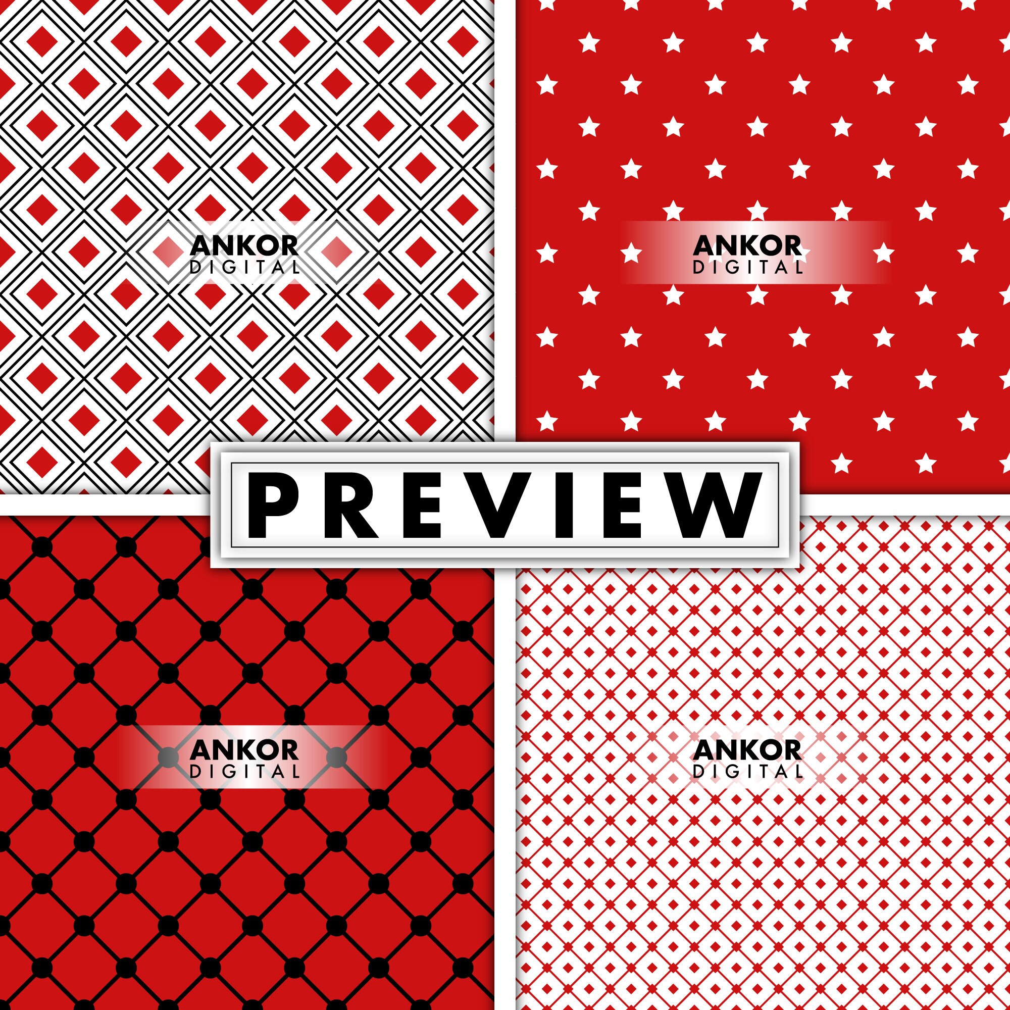 Printable Digital Paper, Seamless Pattern Geometric Chevron Polka Dots ...